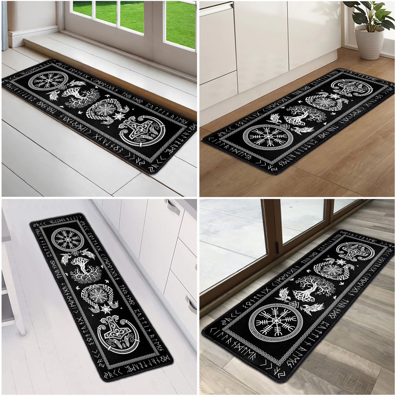 Custom Family Name In Viking Runes - Personalized Runner Rug – Macorner