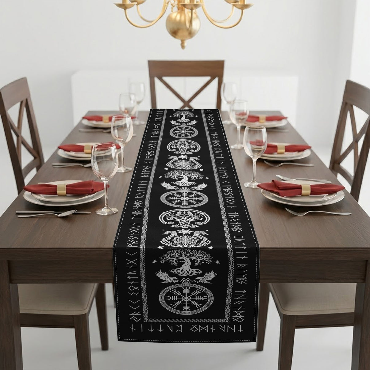 Custom Family Name In Viking Runes - Personalized Table Runner – Macorner