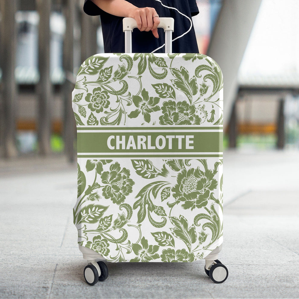 Custom Floral - Personalized Luggage Cover – Macorner