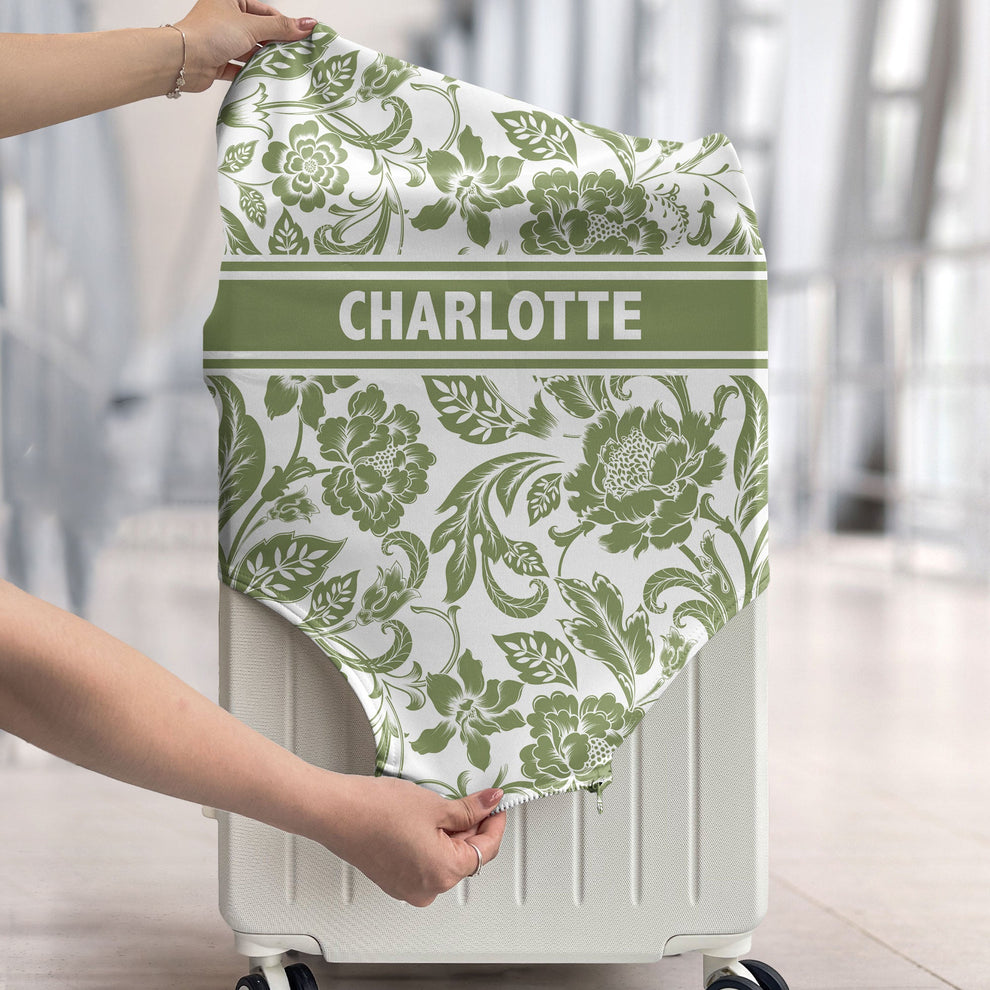Custom Floral - Personalized Luggage Cover – Macorner