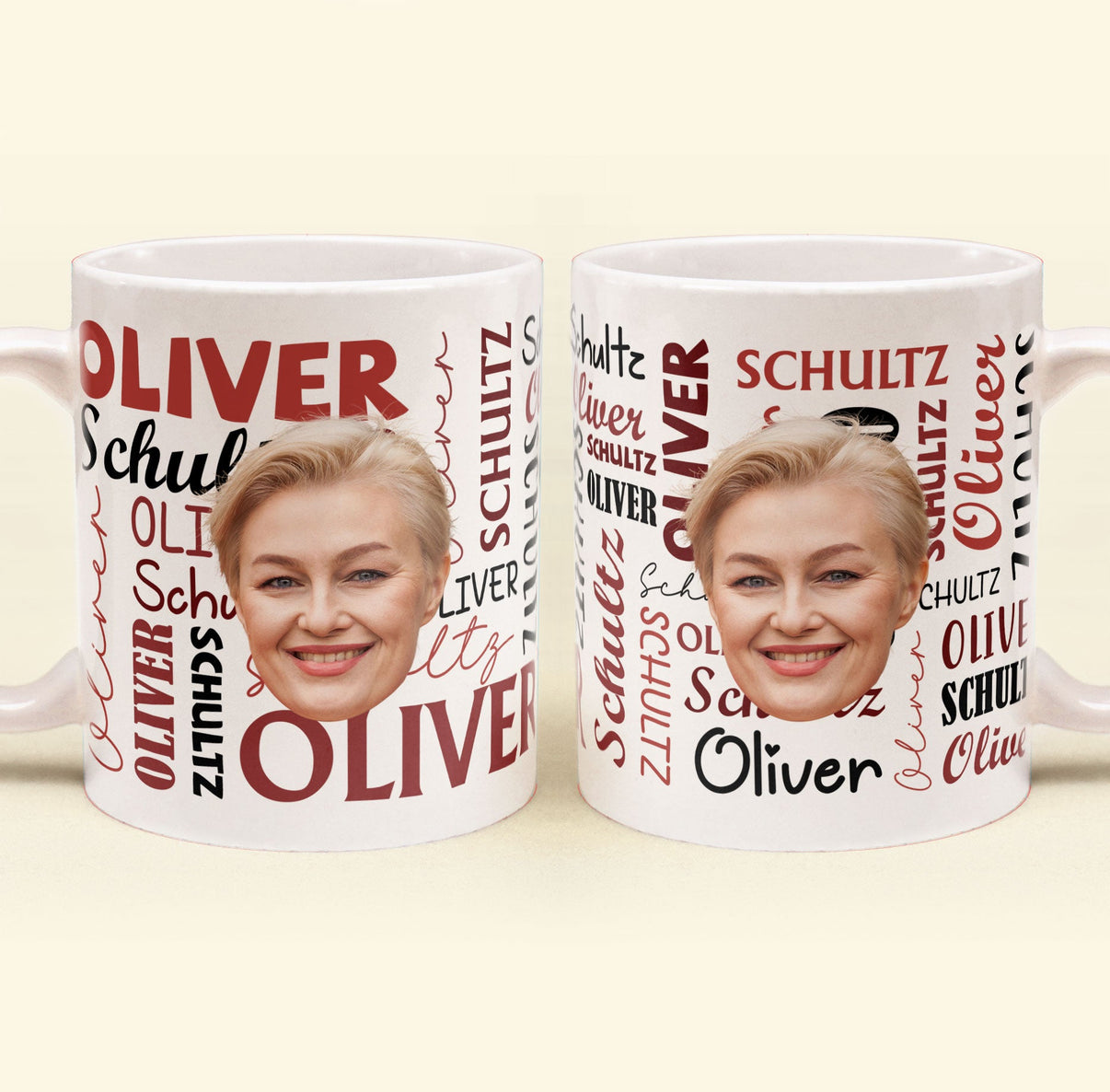 Custom Funny Face Signature Style - Personalized Photo Mug – Macorner