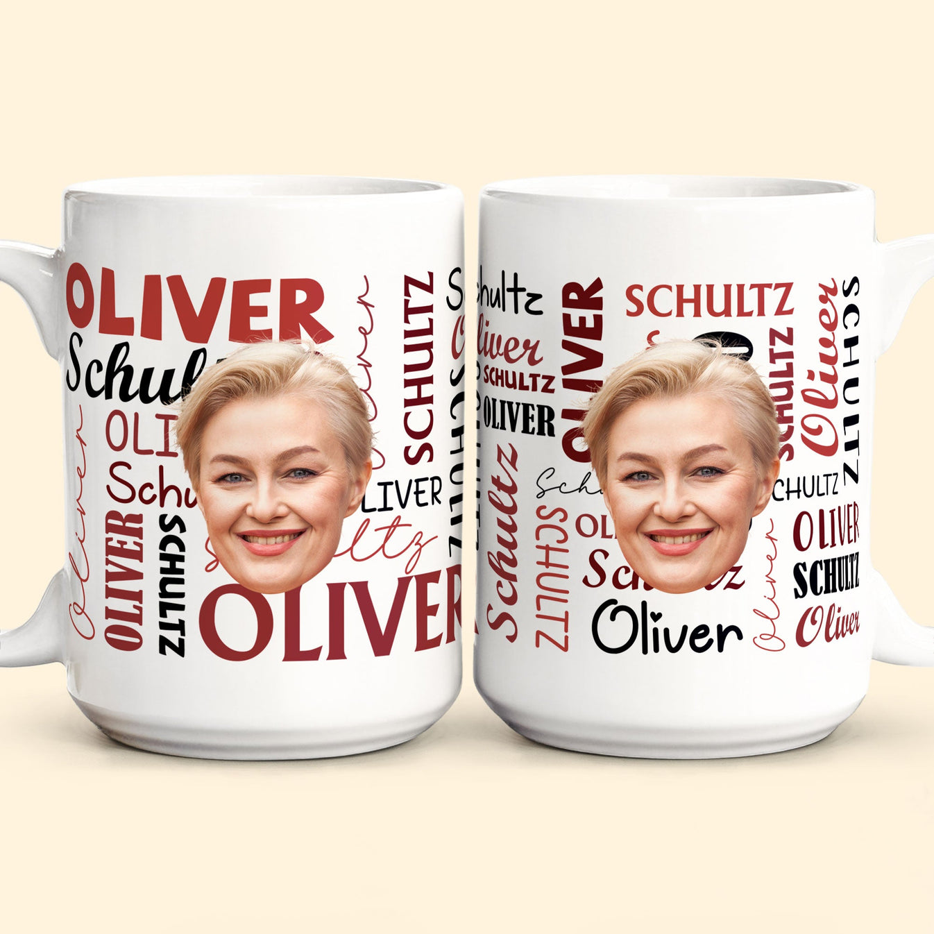 Custom Funny Face Signature Style - Personalized Photo Mug – Macorner