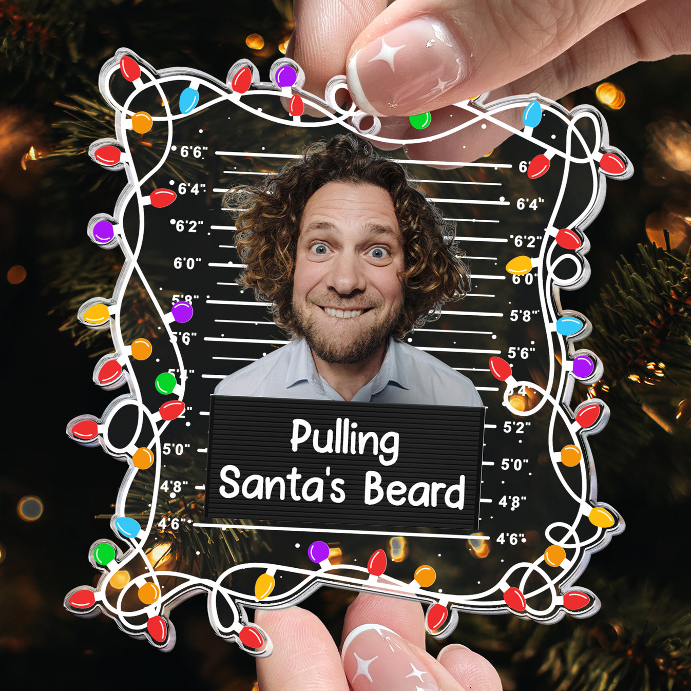 Custom Funny Moment Mugshots - Personalized Acrylic Photo Ornament ...