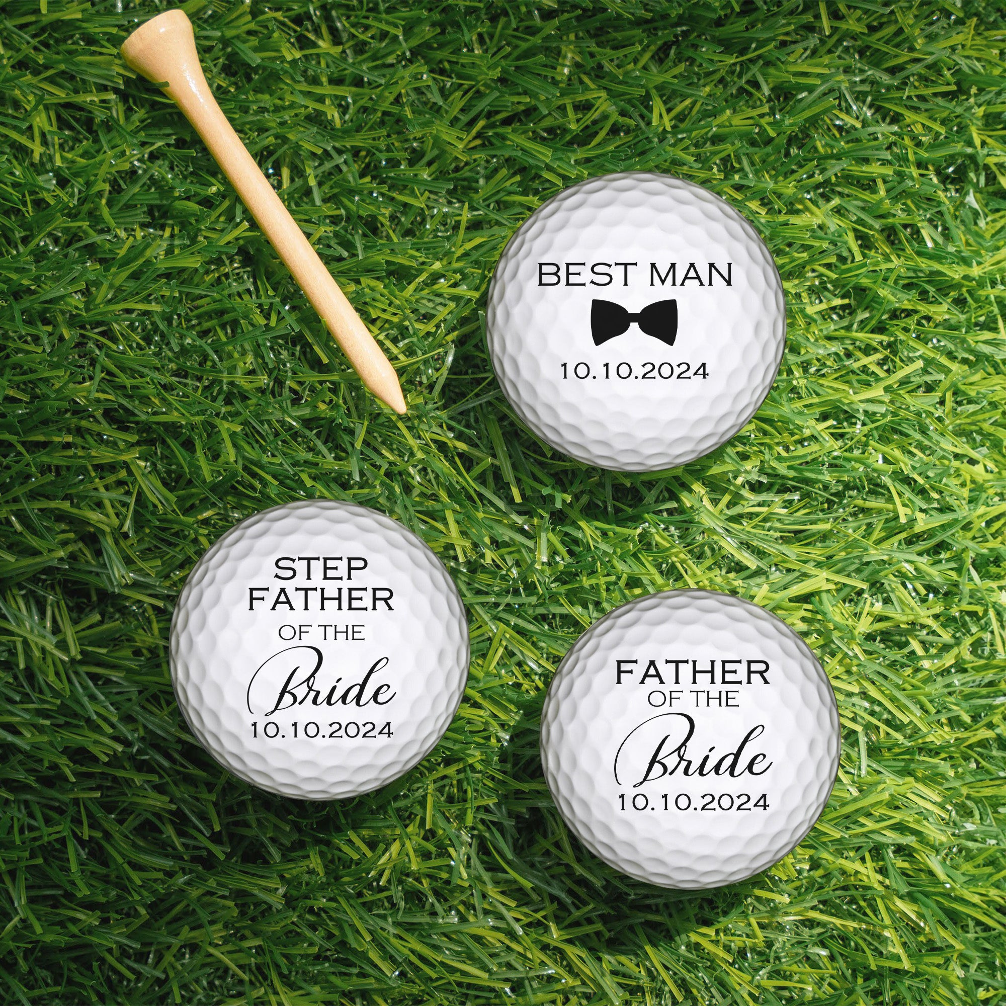 Custom Golf Ball Wedding Gift - Personalized Golf Ball – Macorner