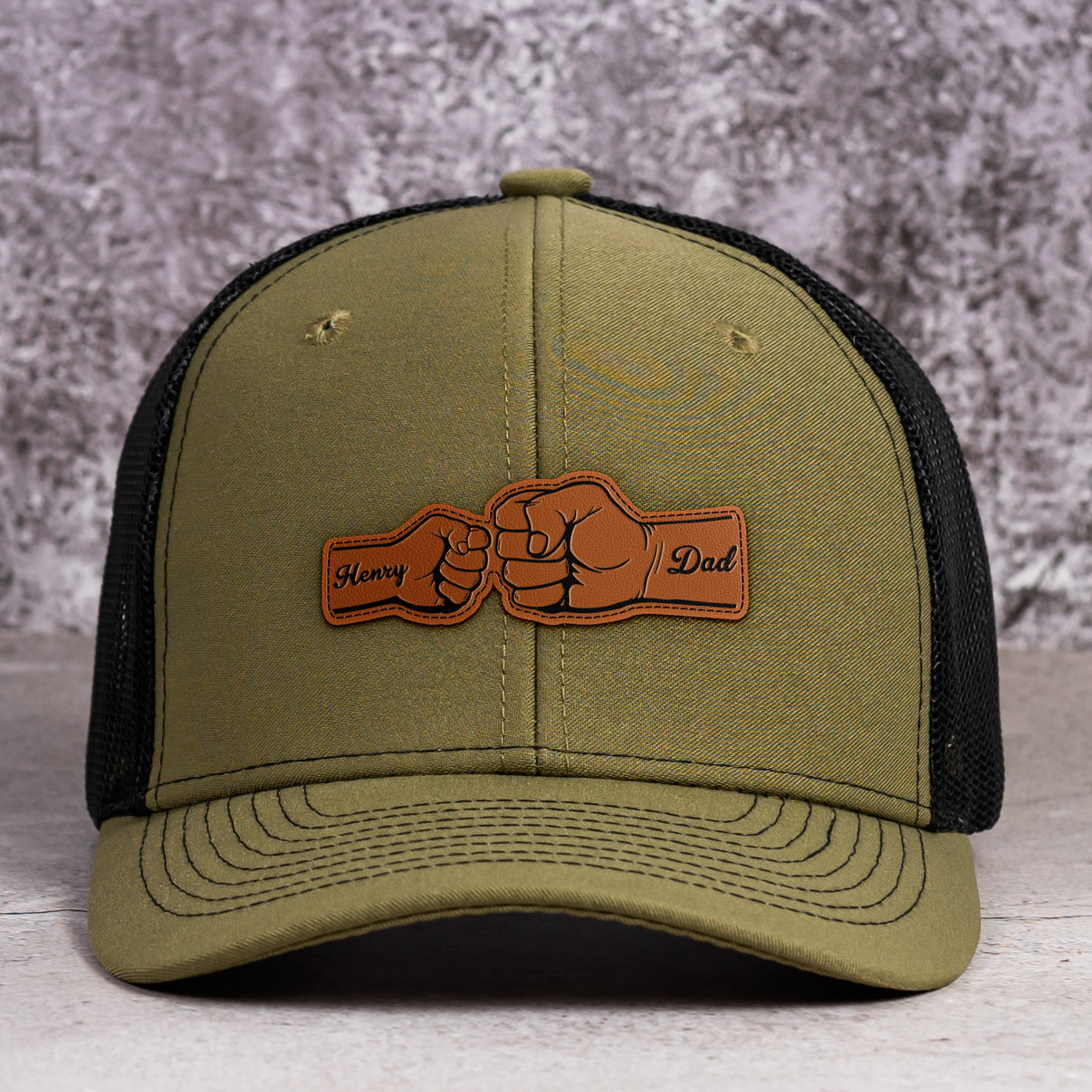 Father's Day Gifts, Custom Hat With Kids Names Fist Bump - Personalize ...