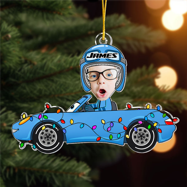 Custom Kid Face Car Toys - Personalized Acrylic Photo Ornament – Macorner