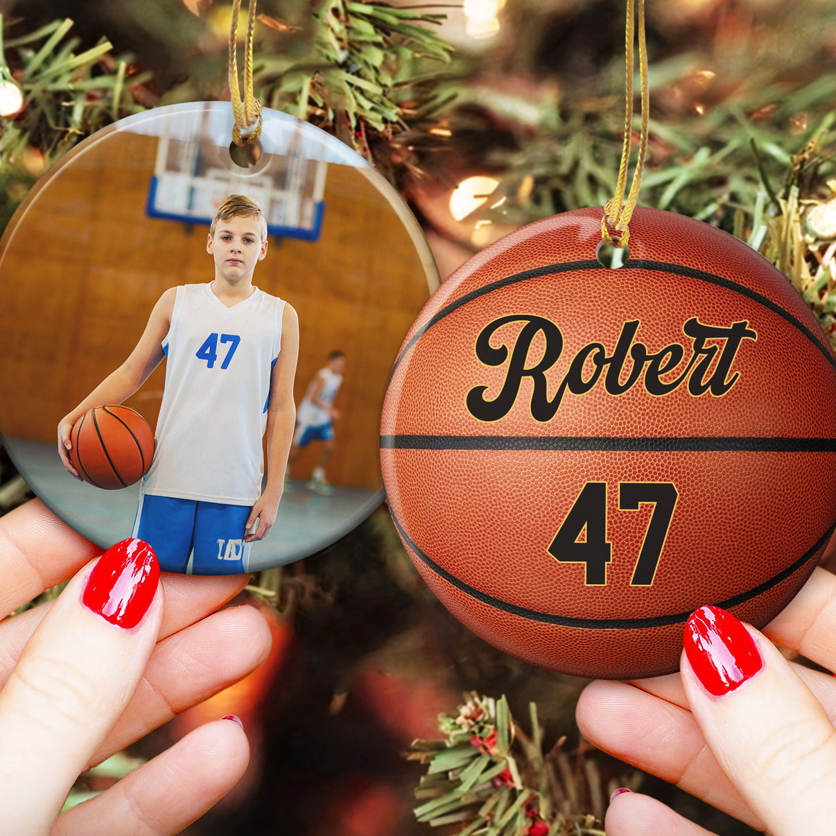 Custom Kid Photo And Sport Ornament - Personalized Ceramic Photo ...
