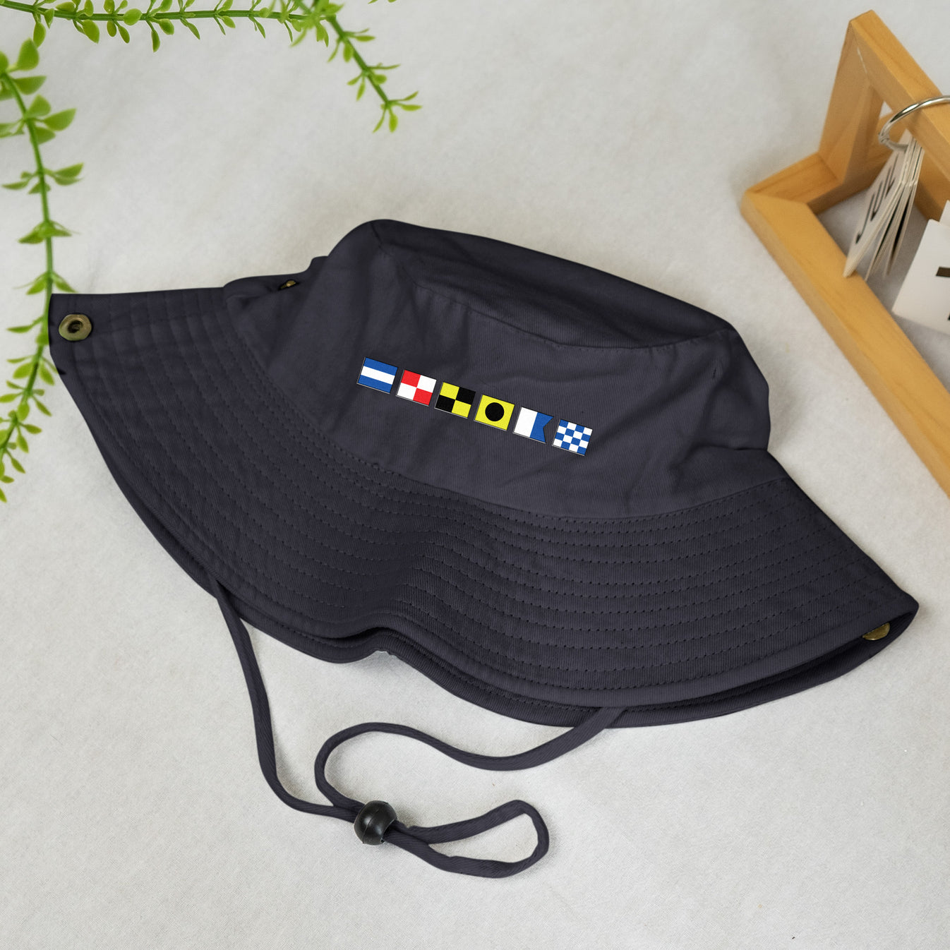 Custom Name In Nautical Flag - Personalized Bucket Hat – Macorner