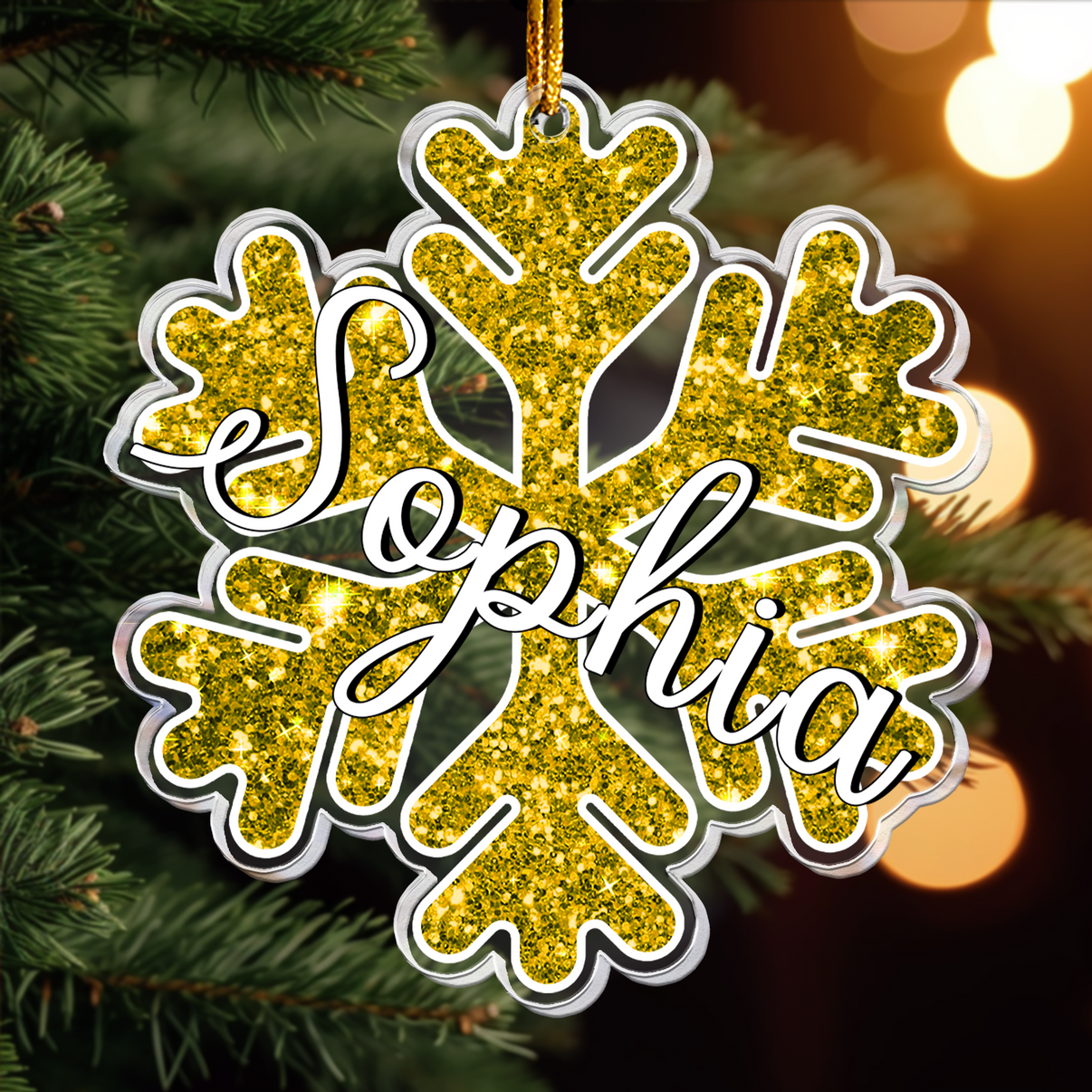Custom Name Snowflakes For Family, Friends - Personalized Acrylic Orna ...