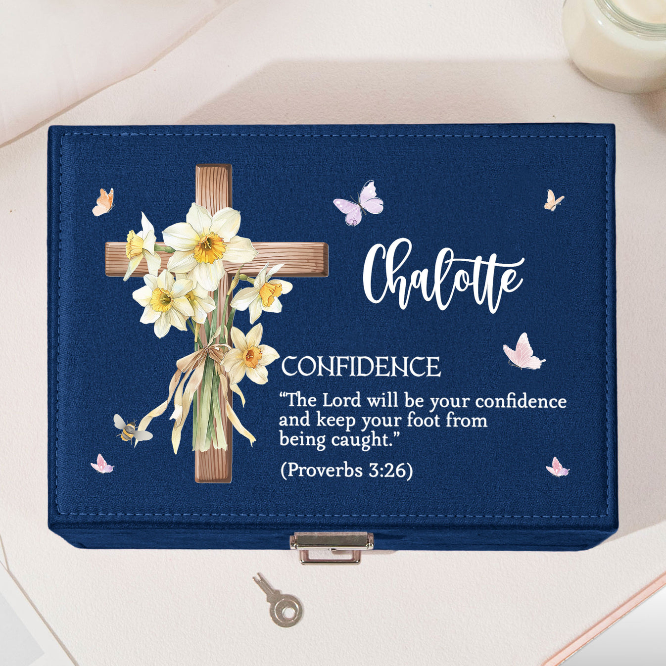 Custom Name With Matching Bible Verse Faith Gift - Personalized Large ...