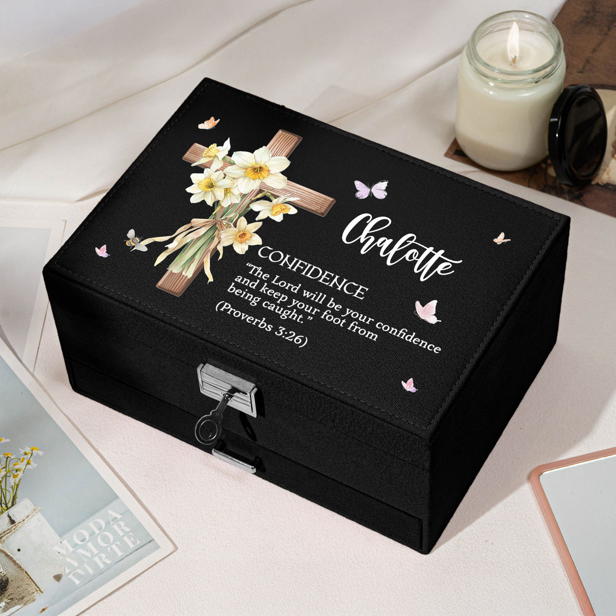 Custom Name With Matching Bible Verse Faith Gift - Personalized Large ...