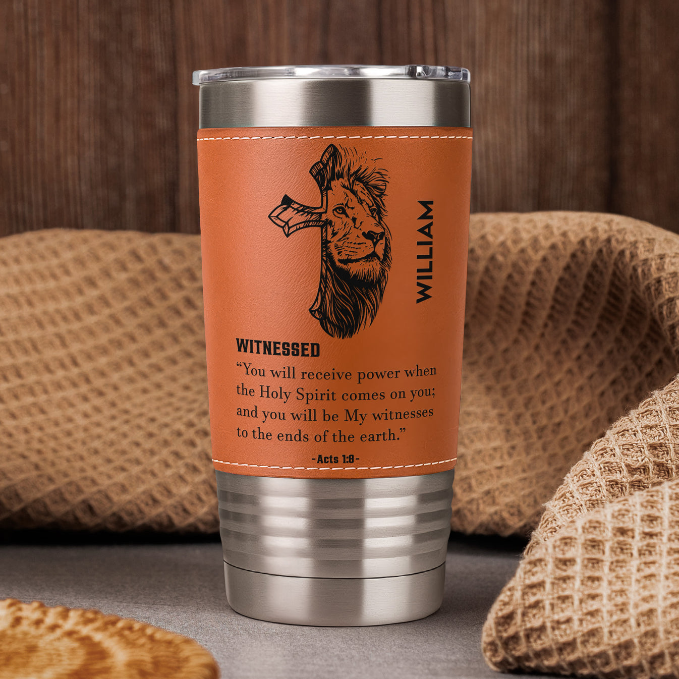 Custom Name With Matching Bible Verse Gift For Him - Personalized 20oz ...