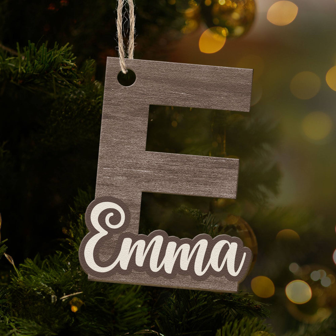 Custom Name Wood Letter - Personalized Wooden Ornament – Macorner