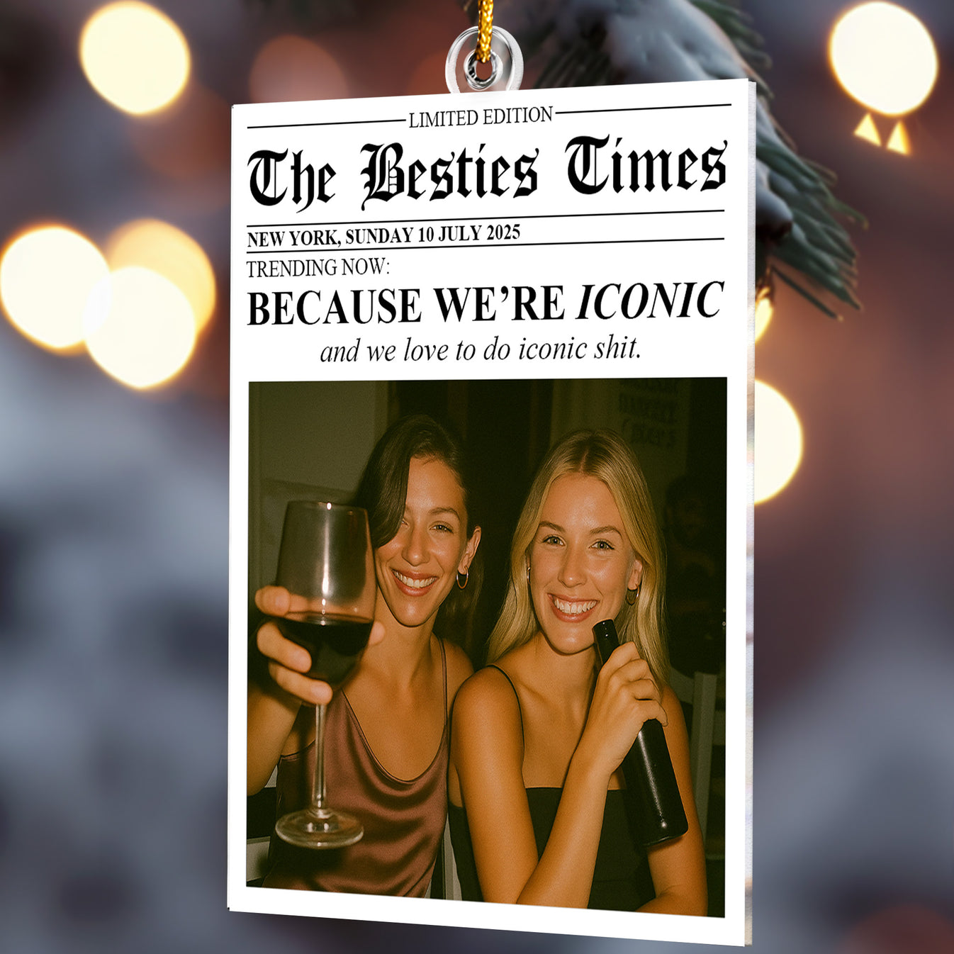 Custom Newspaper Friendship With Photo & Your Own Message ...
