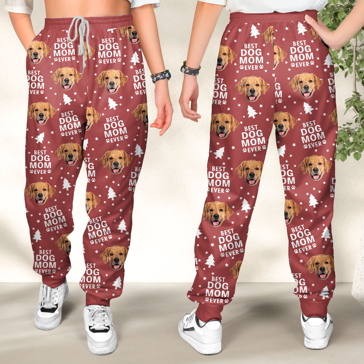 Custom Photo Best Dog Cat Dad Mom Ever - Personalized Photo Sweatpants ...