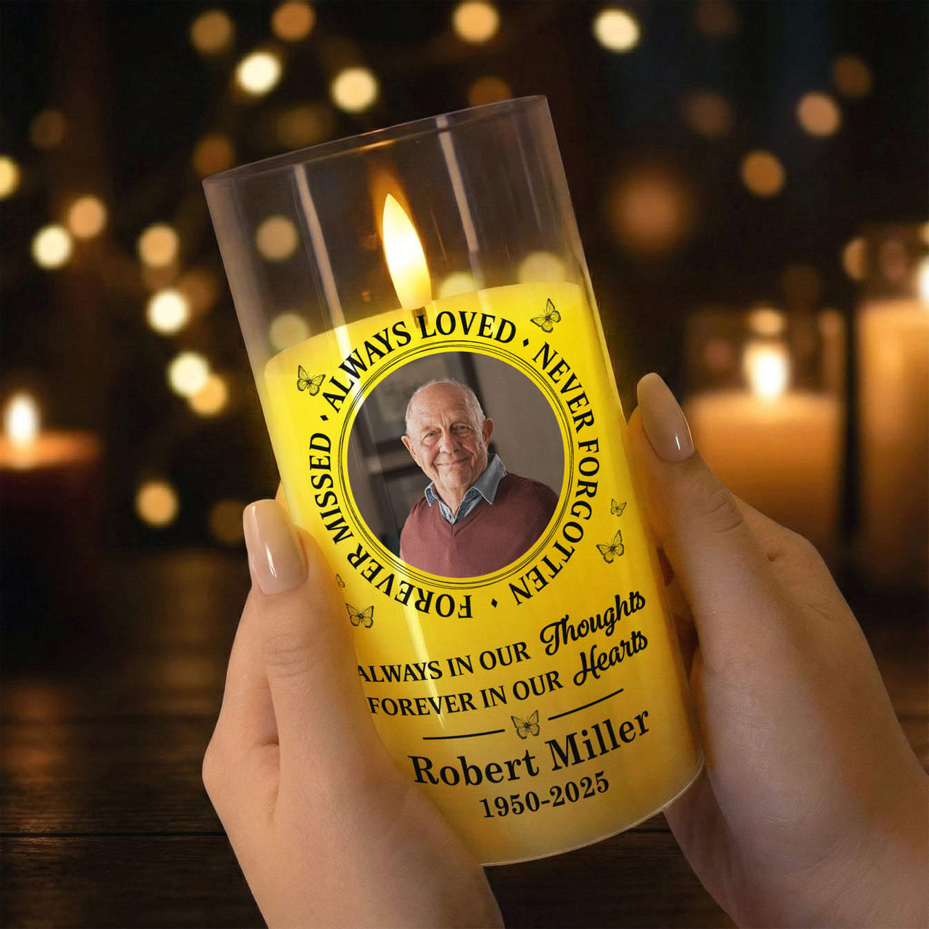 Custom Photo Memorial Always Loved Never Forgotten - Personalized Photo ...