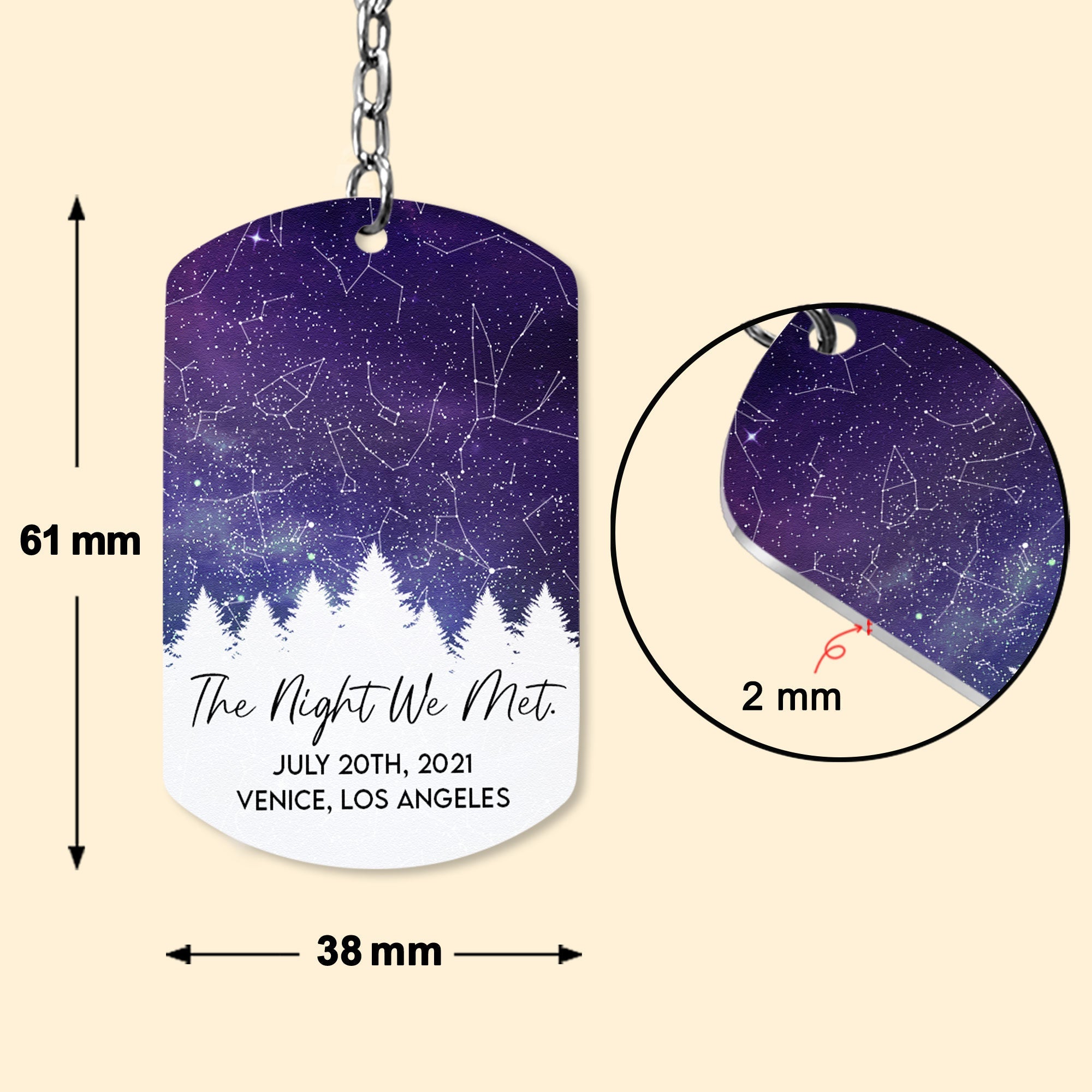 Custom Star Map The Night We First Met Engaged Couples - Personalized - Macorner