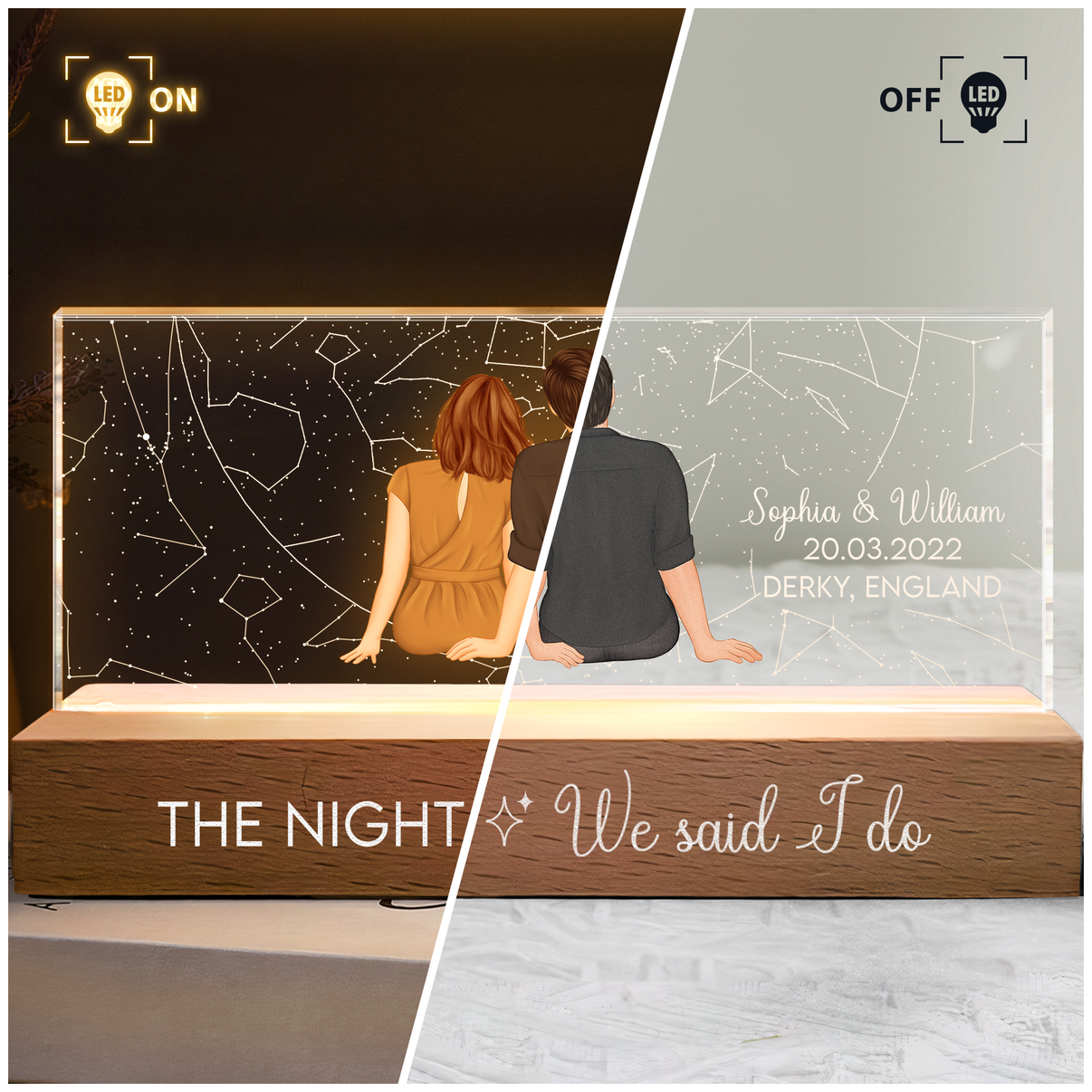 Custom Star Map The Night We Met - Personalized LED Night Light – Macorner