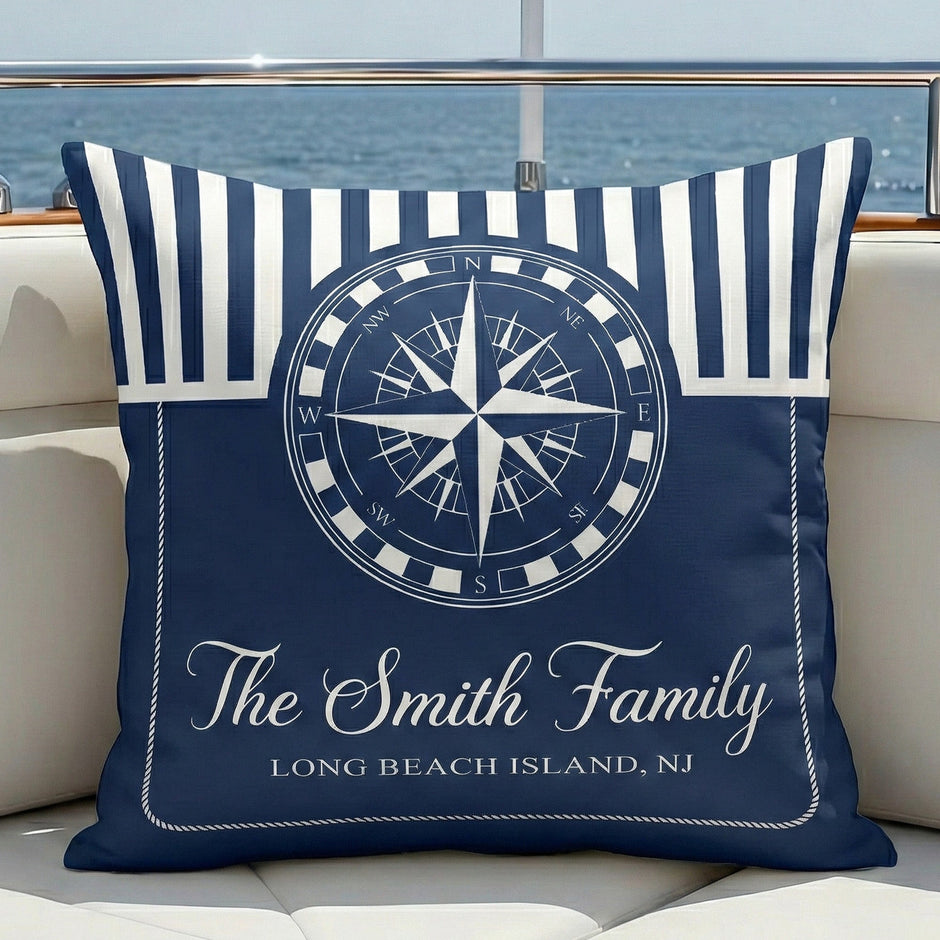 Custom Boat Name, Nautical, Anchor - Personalized Pillows – Macorner