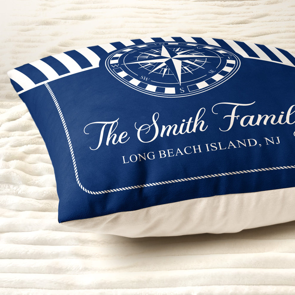Custom Boat Name, Nautical, Anchor - Personalized Pillows – Macorner