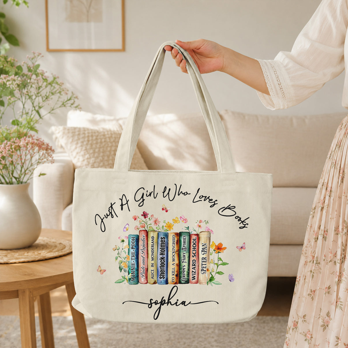 Custom Books's Name For Bookish, Book Lovers - Personalized Tote Bag ...