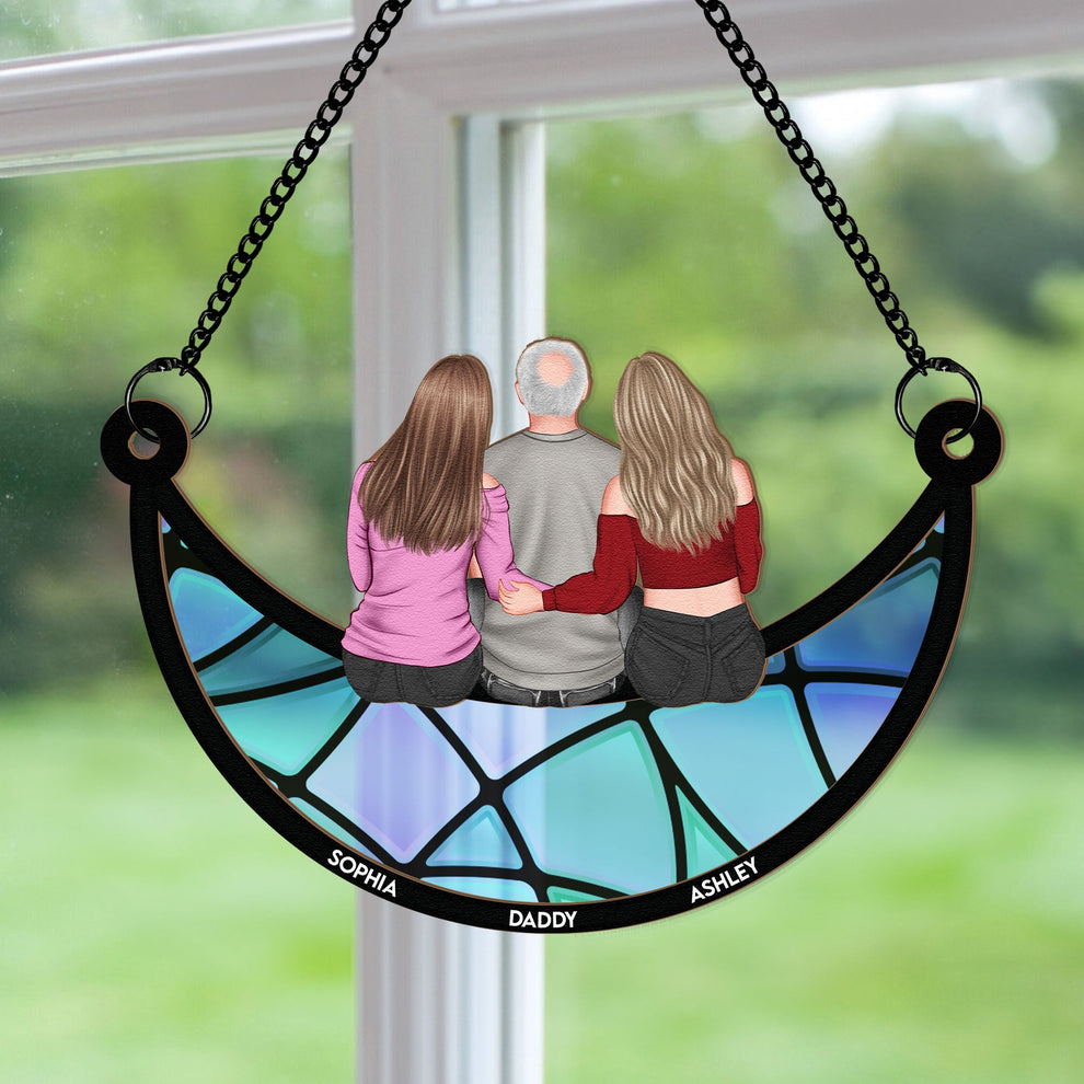 Father's Day Gifts, Dad And Children - Personalized Window Hanging Sun ...