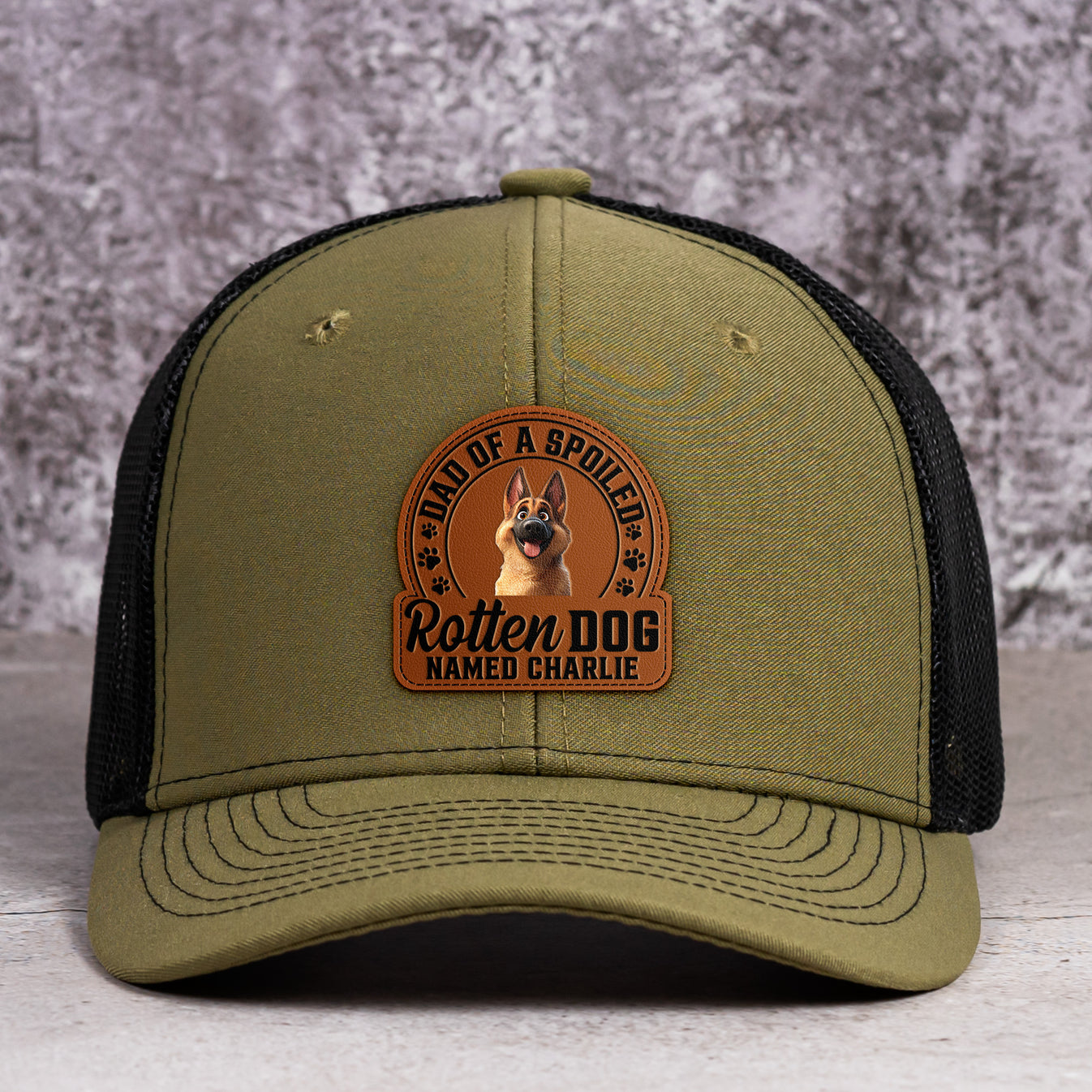 Dad Of Spoiled Rotten Dogs - Dog Lovers - Personalized Leather Patch Hat – Macorner