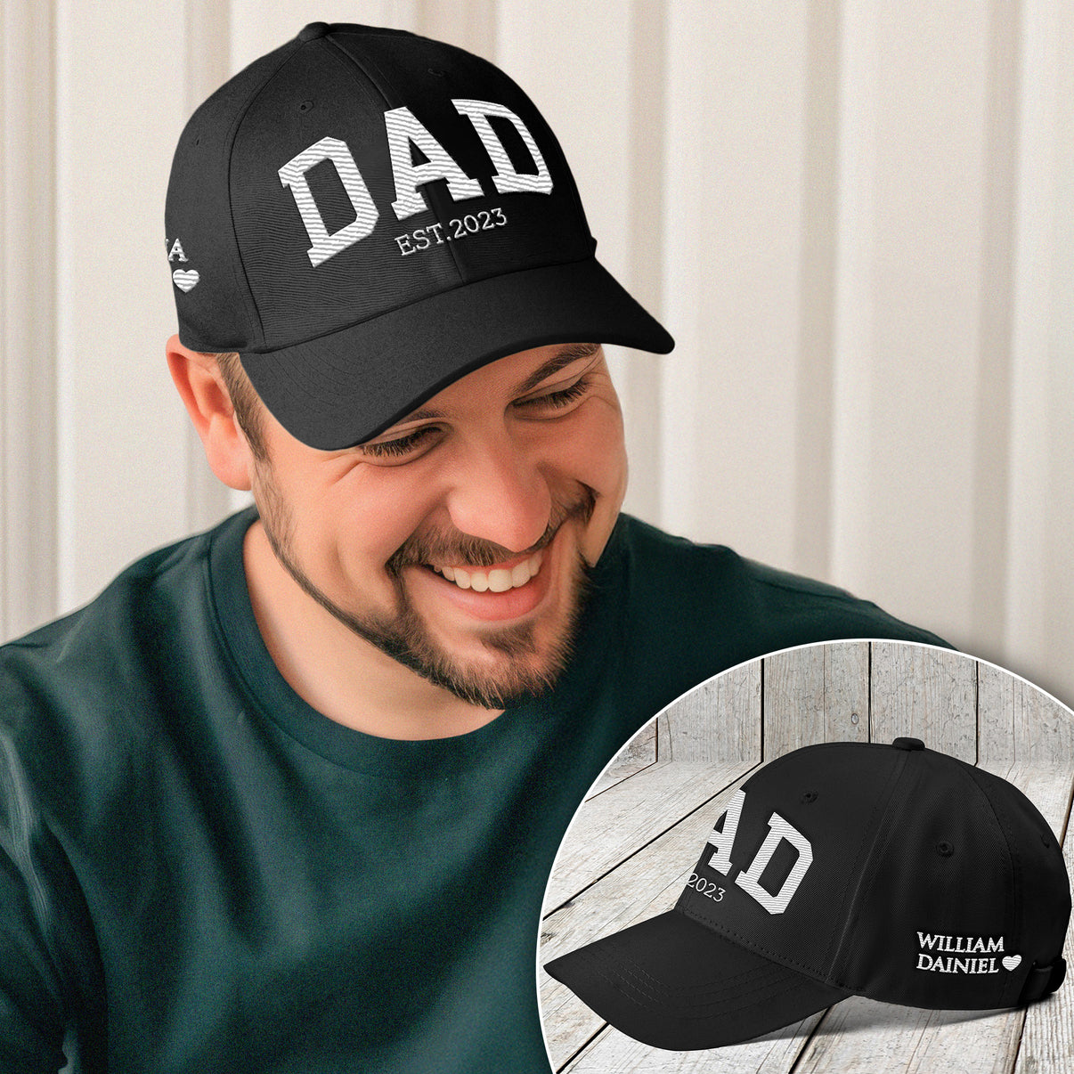 Dad Papa Grandpa With Kids' Names - Personalized Embroidered Cap – Macorner