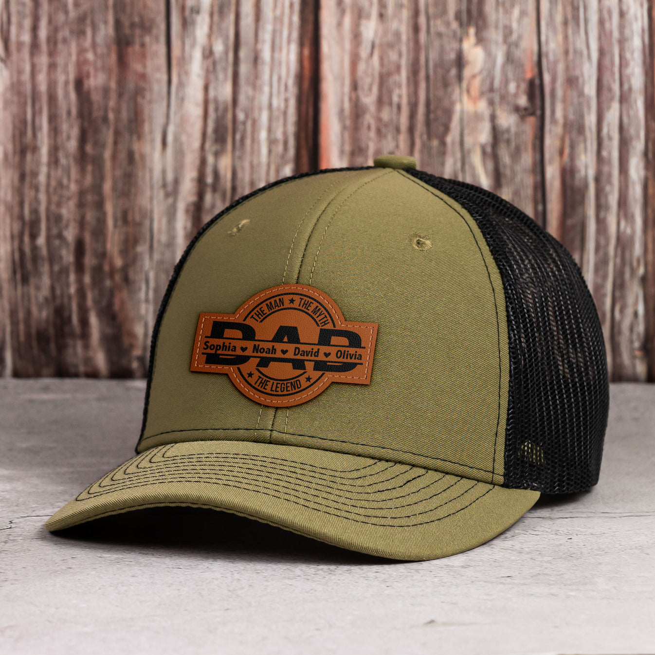 Dad, The Man, The Myth, The Legend - Personalized Leather Patch Hat - Gift For Dad – Macorner