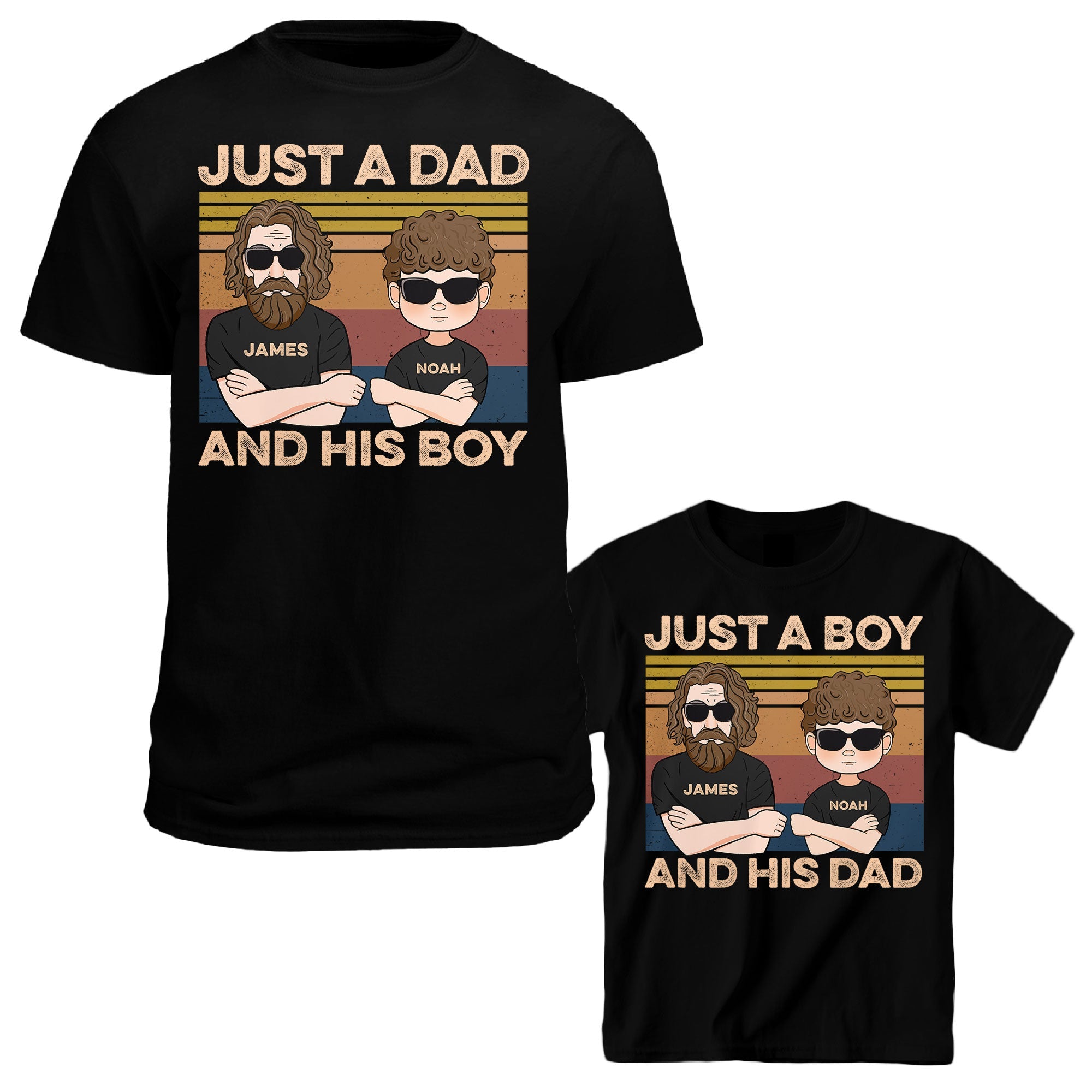 Daddy And Son - Personalized Matching Family Shirts - Man And Woman ...