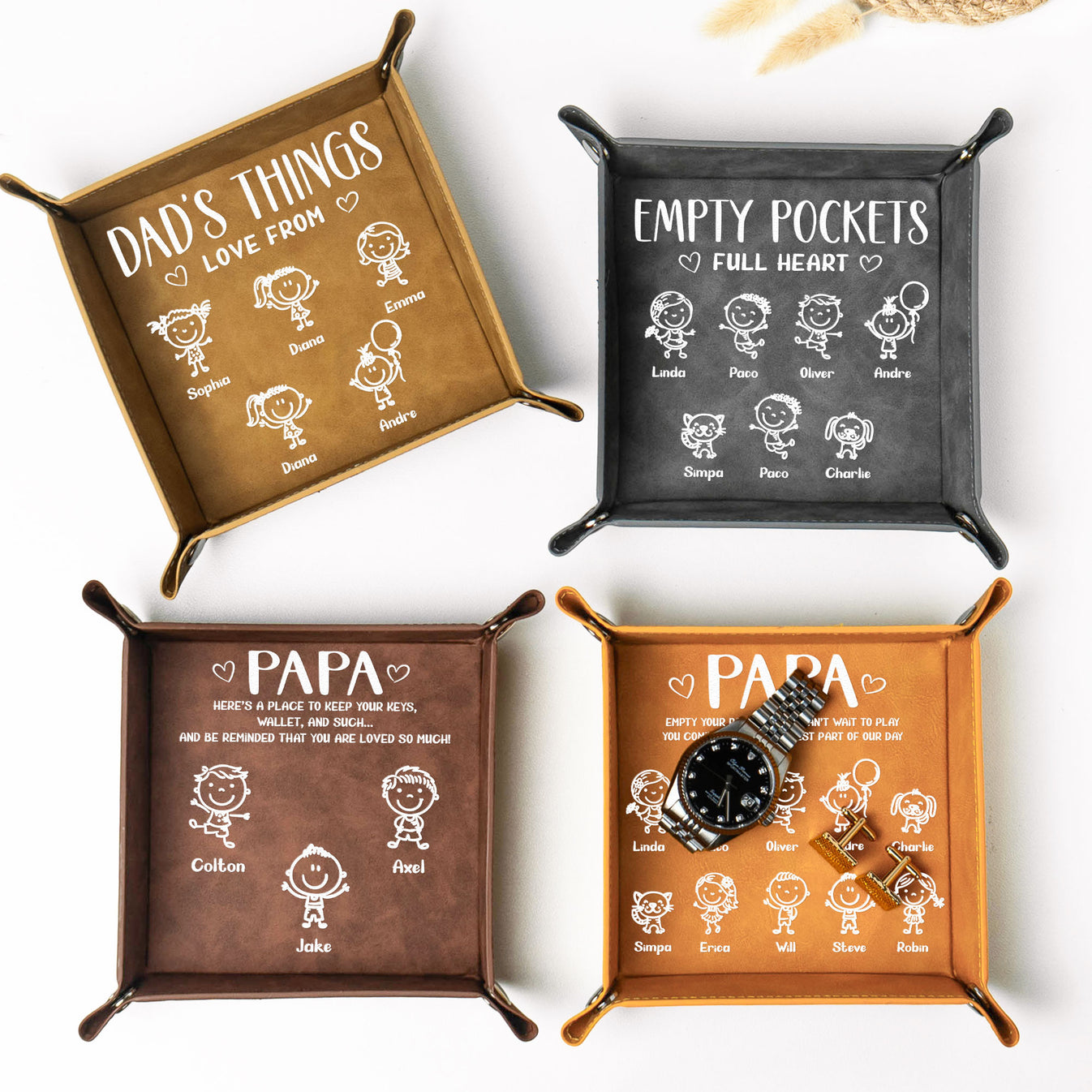 Daddy Empty Your Pockets - Daddy's Things Love From Kids - Personalized ...