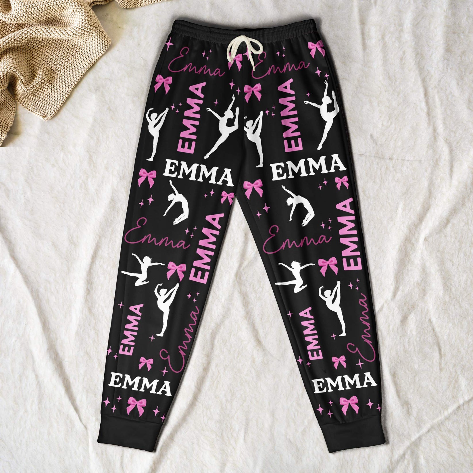 Dancing Girl Custom Name - Personalized Sweatpants Lounge Pants With ...