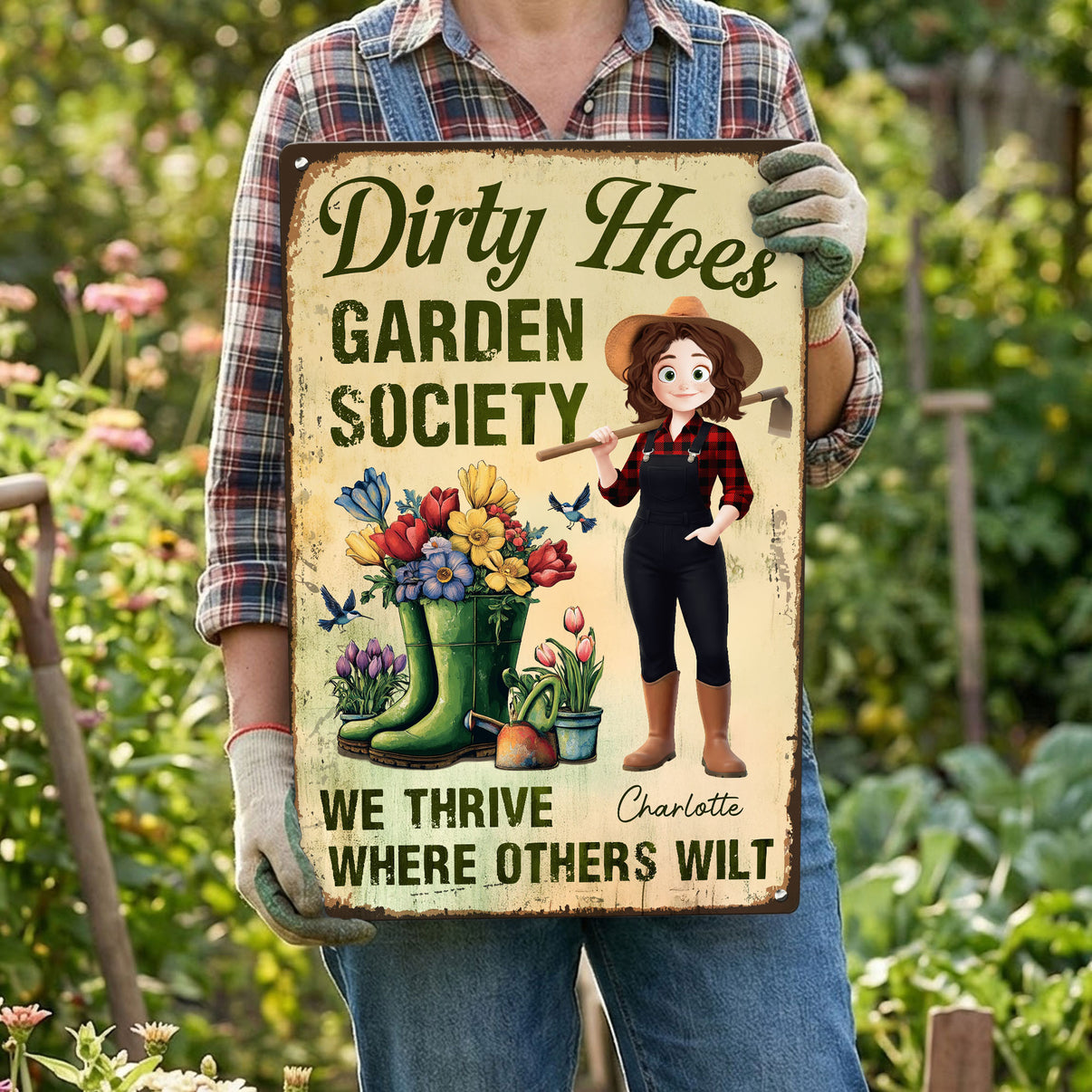 Dirty Hoes Garden Society We Thrive Where Others Wilt - Personalized ...