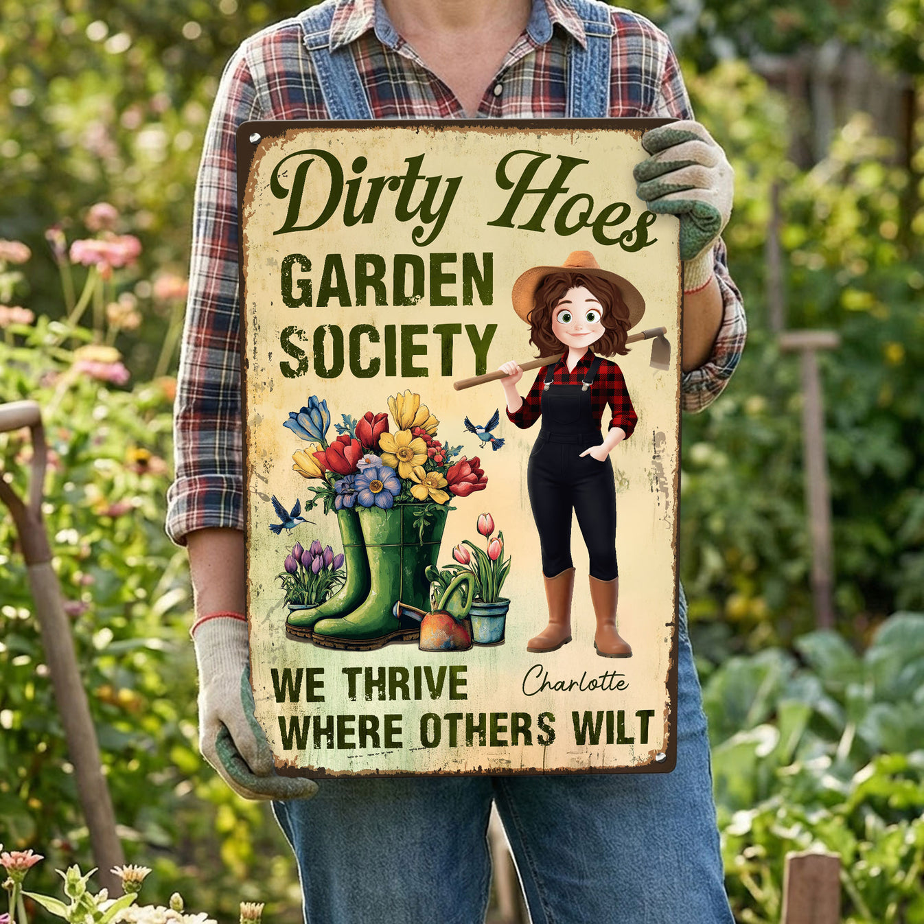 Dirty Hoes Garden Society We Thrive Where Others Wilt - Personalized ...