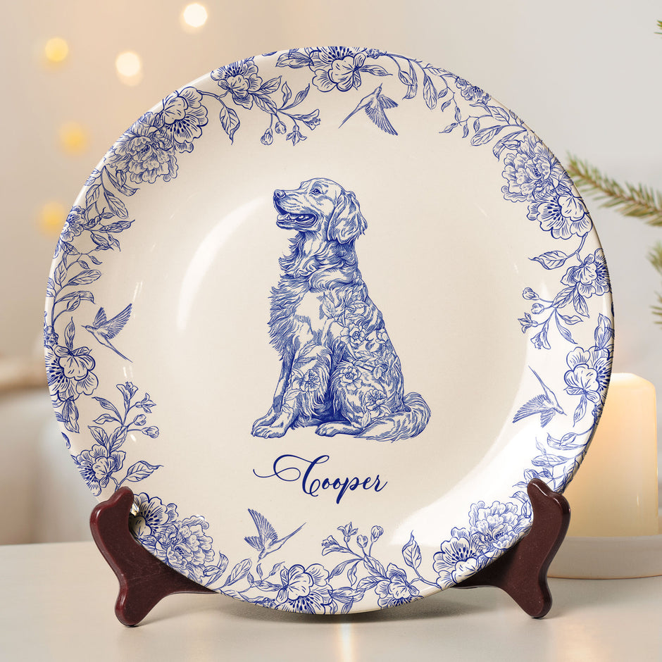 Dog Lover Custom Gift Chinoiserie Toile De Jouy Style - Personalized ...