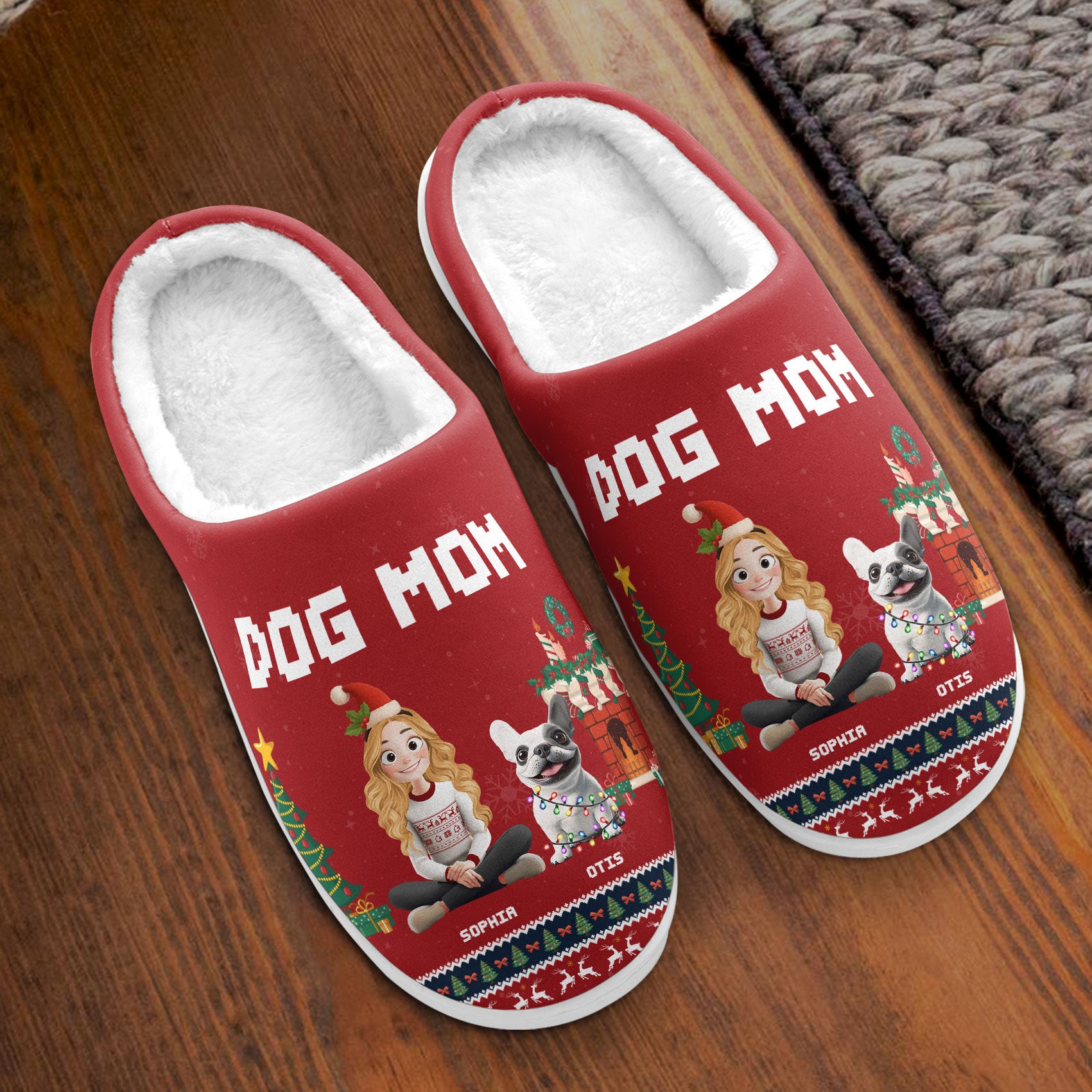 Dog Mom - Cartoon Version - Personalized Slippers – Macorner