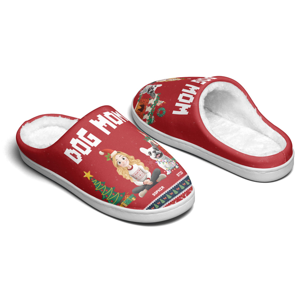 Dog Mom - Cartoon Version - Personalized Slippers – Macorner