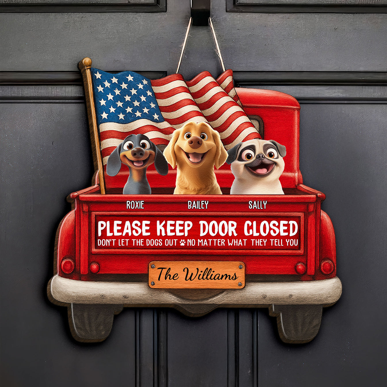 Don't Let The Dogs Out - Personalized Wood Sign – Macorner