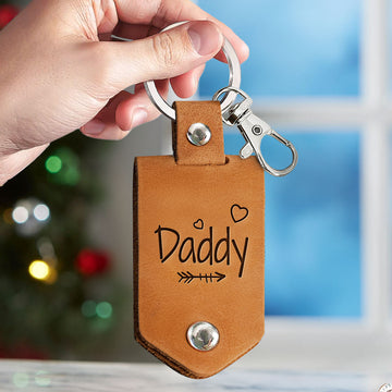 Drive Safe Daddy We Love You - Personalized Leather Photo Keychain ...
