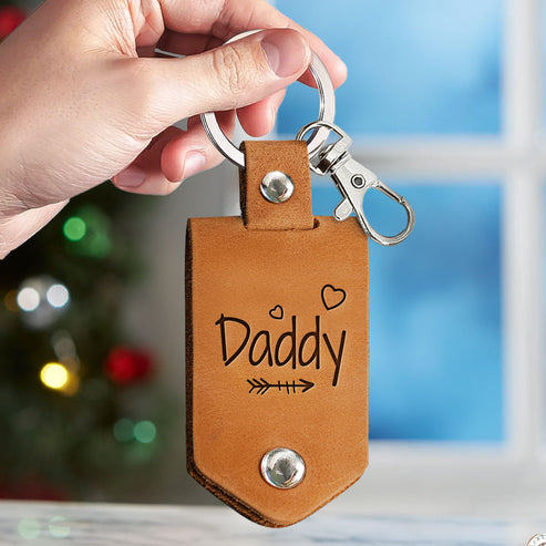 Drive Safe Daddy We Love You - Personalized Leather Photo Keychain ...