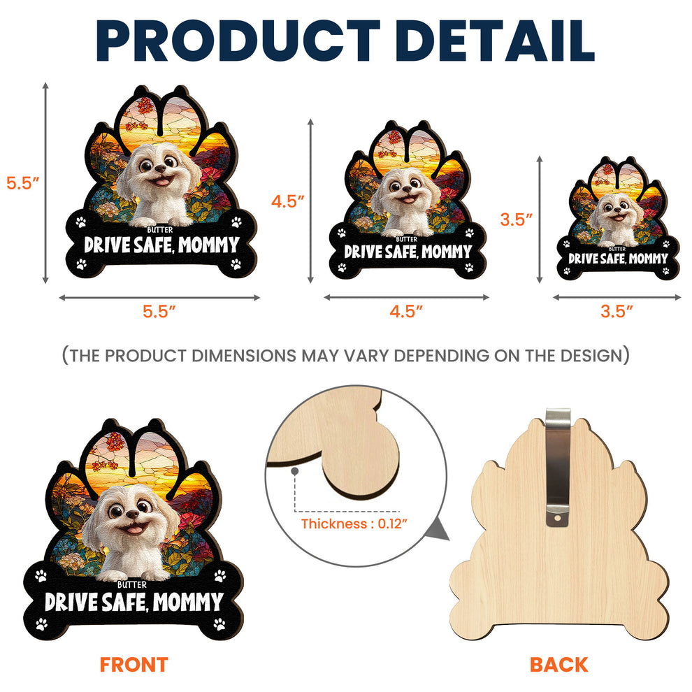 Drive Safe Mommy - Personalized Wooden Car Visor Clip – Macorner