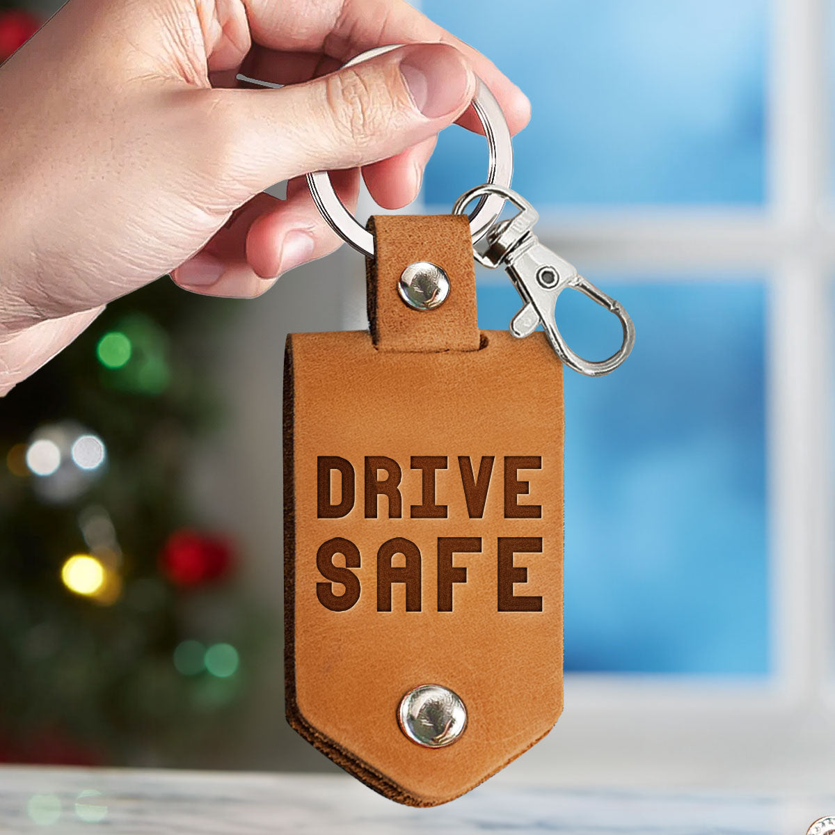Drive Safe - Personalized Leather Photo Keychain - Birthday Gifts For ...