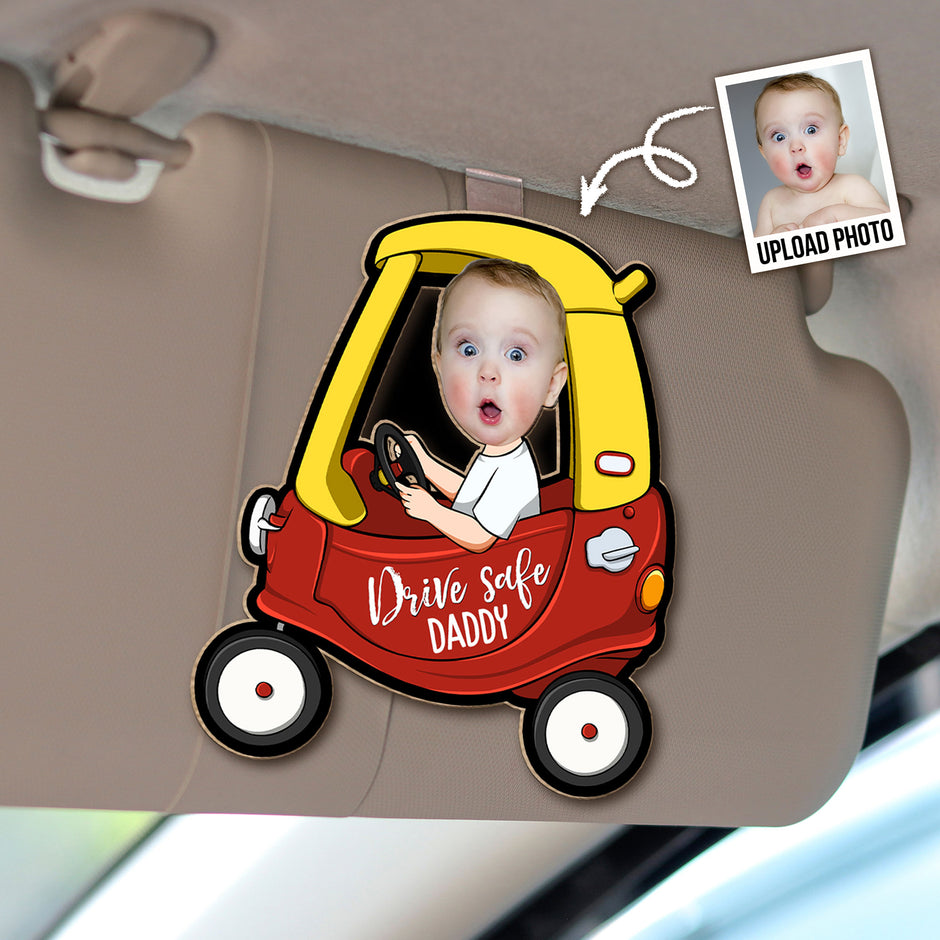 Drive Safe Reminder - Personalized Wooden Photo Car Visor Clip – Macorner