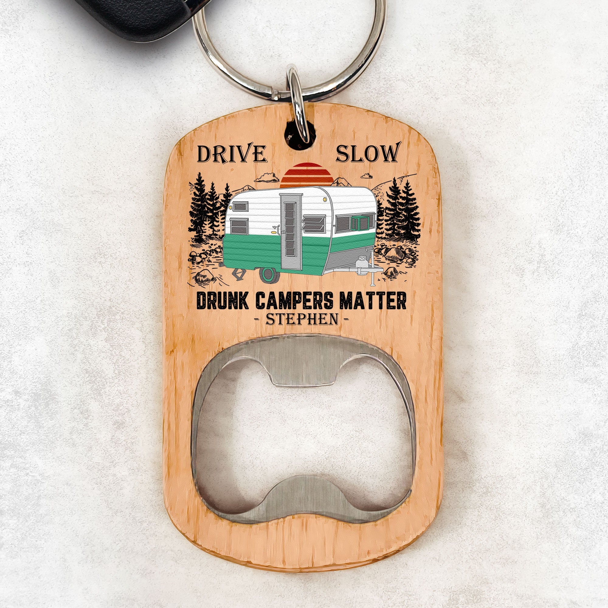 Drive Slow - Personalized Bottle Opener Keychain – Macorner