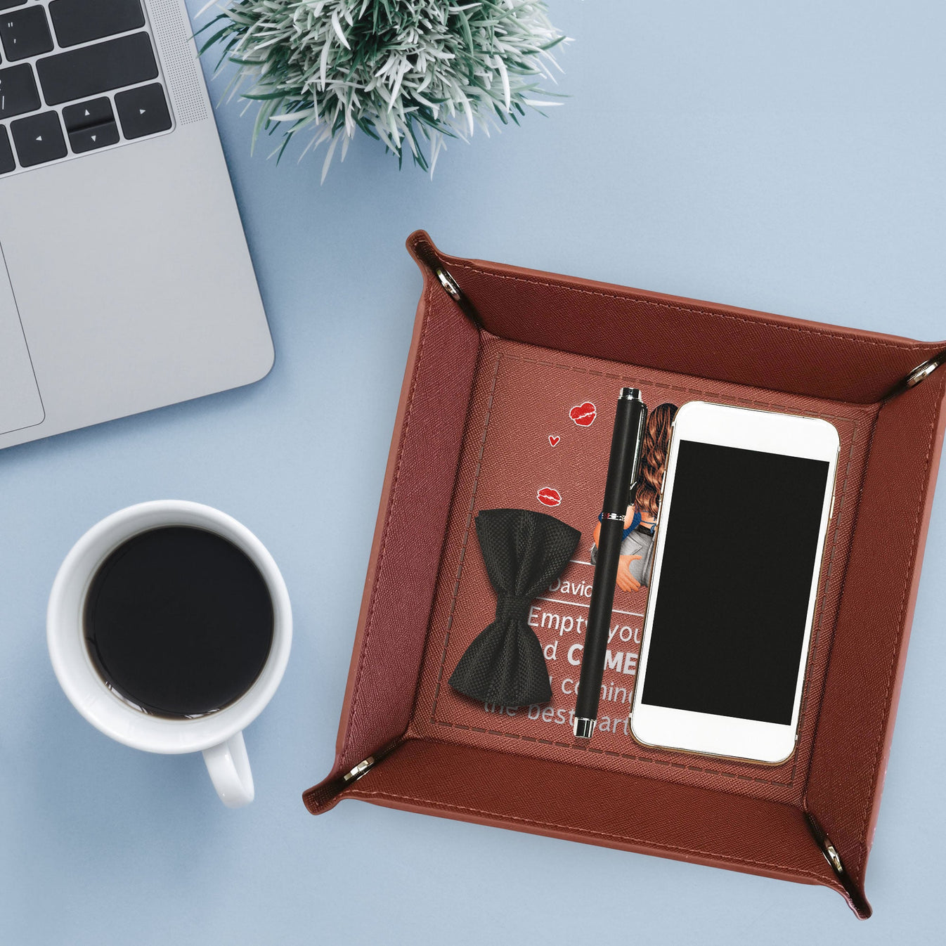 Empty Your Pocket And Come Hug Me - Personalized Leather Valet Tray ...