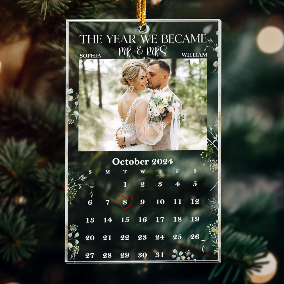 Engaged, Married Couple Custom Calendar - Personalized Acrylic Photo ...