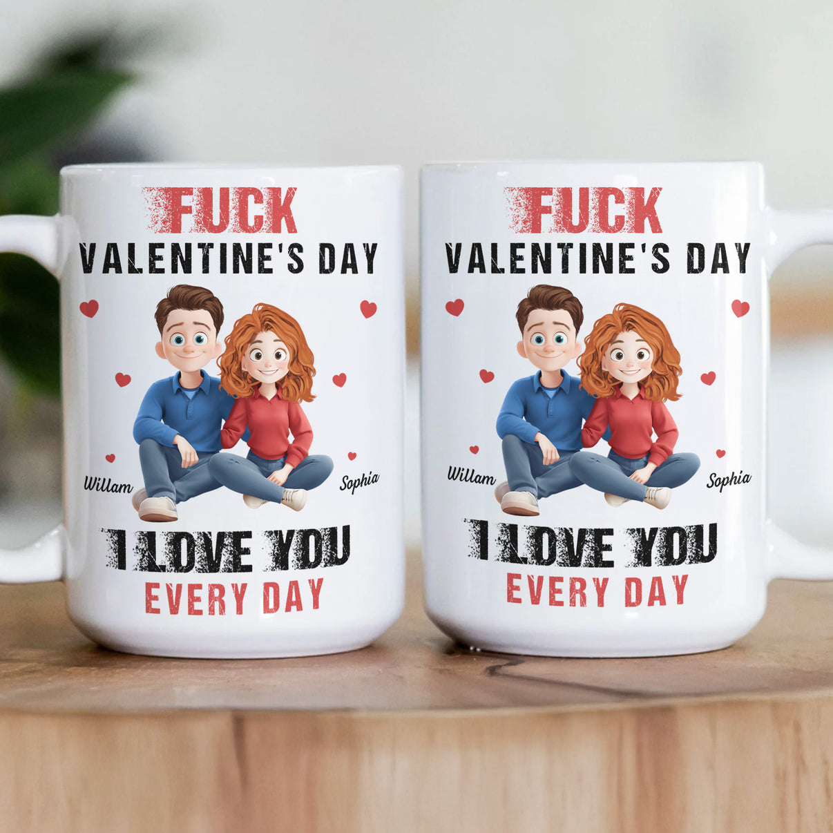 F Valentine's Day I Love You Every Day New Version Gift For Him, Her ...