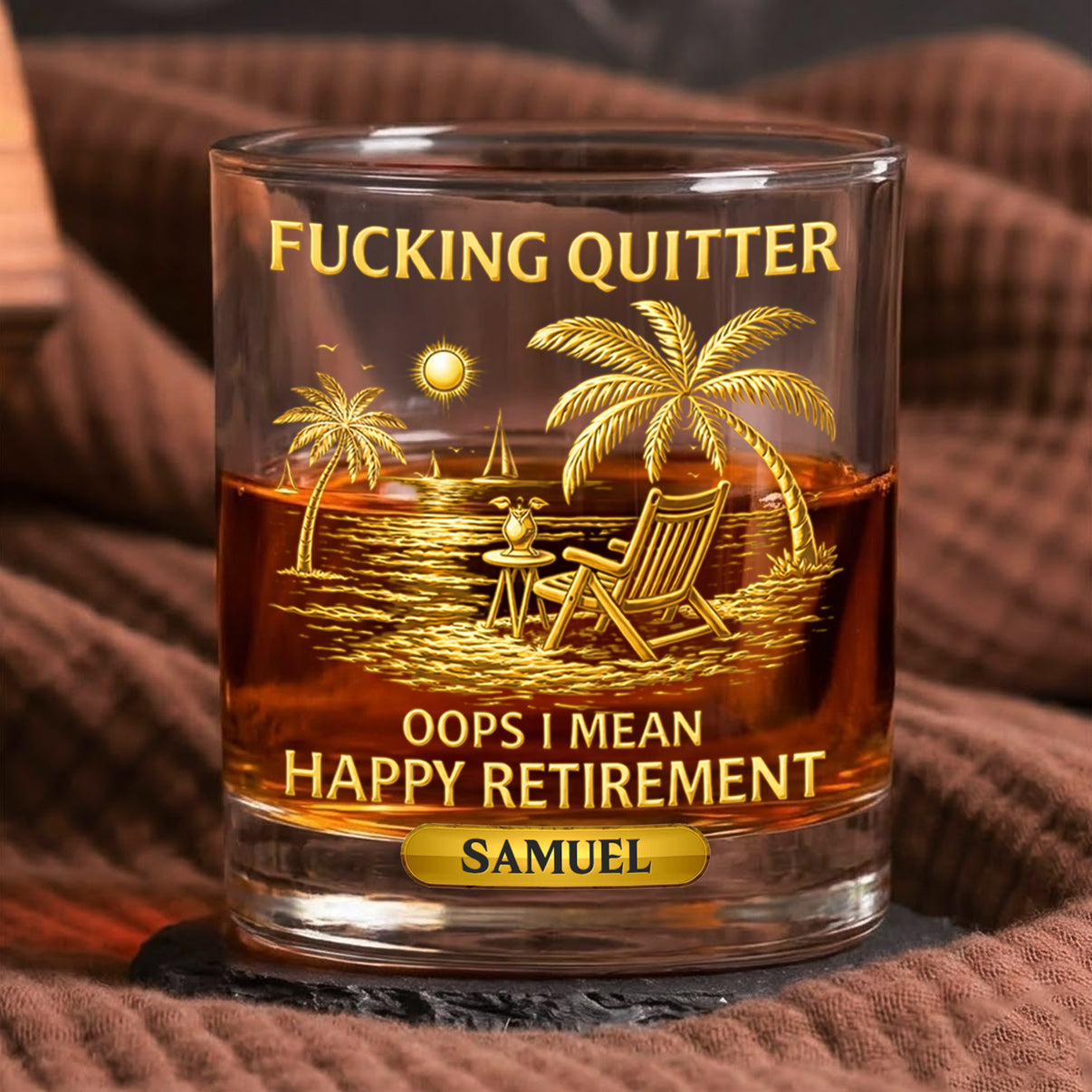 F*Cking Quitter Oops I Mean Happy Retirement - Printed Effect ...