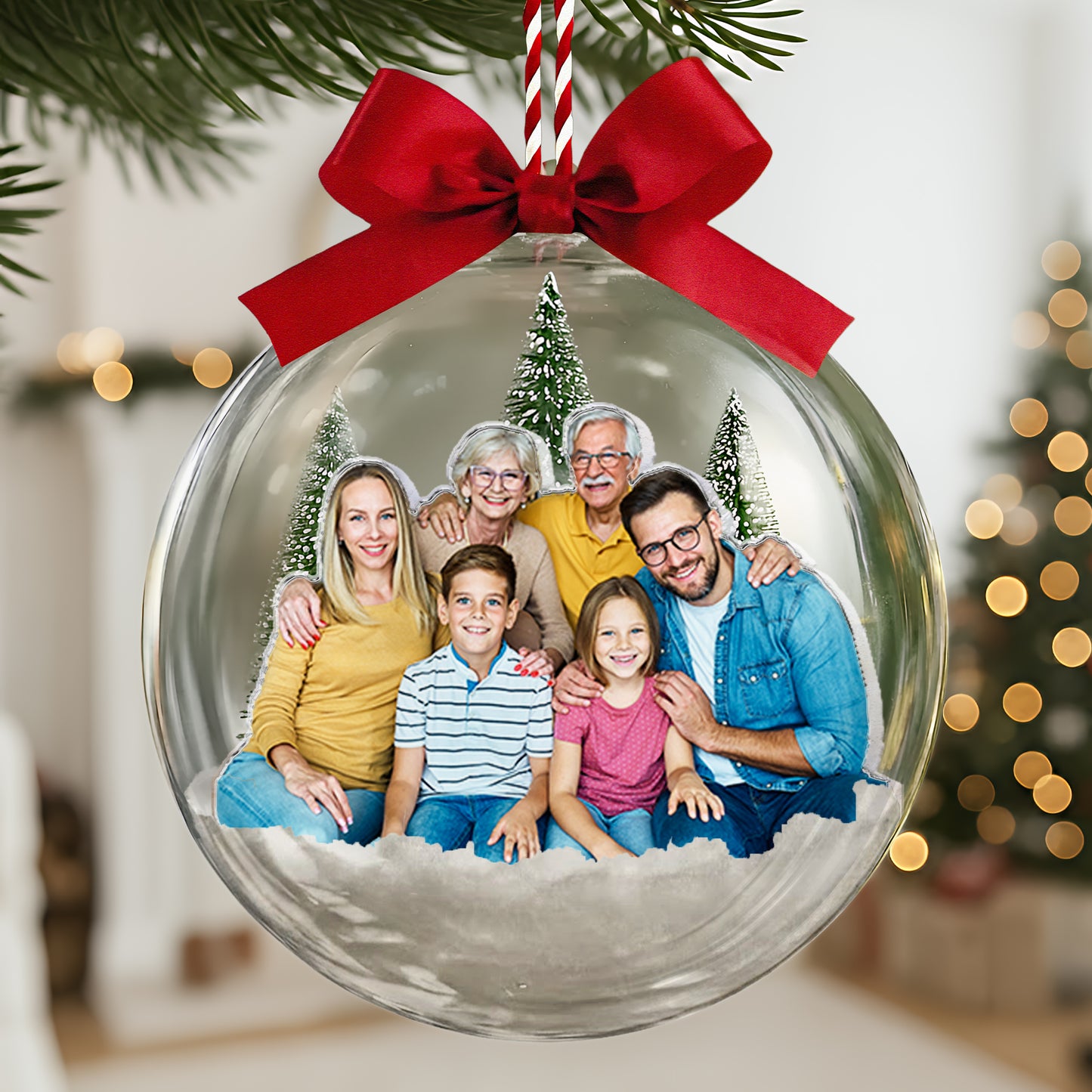 Family Christmas Custom Photo Ornament - Personalized Photo Christmas ...