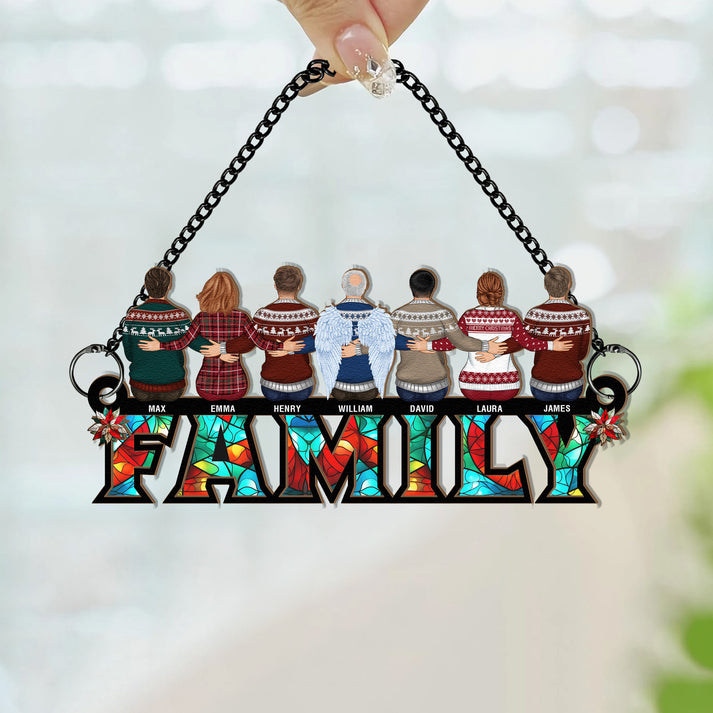 Family Forever Together - Personalized Window Hanging Suncatcher ...